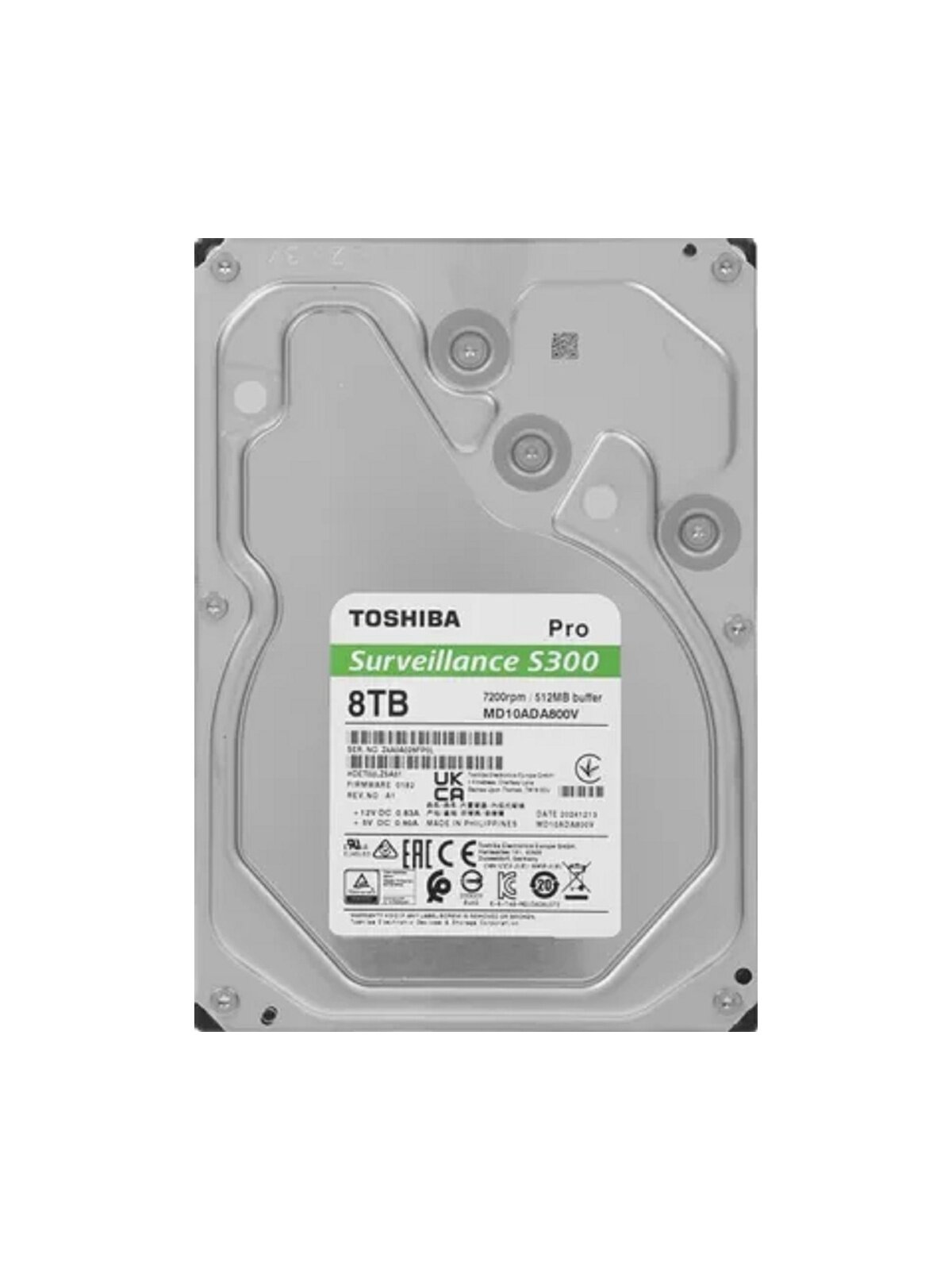 8TB Toshiba Surveillance S300 Pro (MD10ADA800V ) 3.5" 7200RPM 256MB SATA