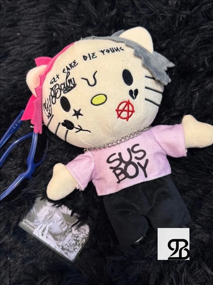 Мягкая игрушка Lil Peep Hello Kitty 24 см Бархат Мягкая игрушка для фанатов