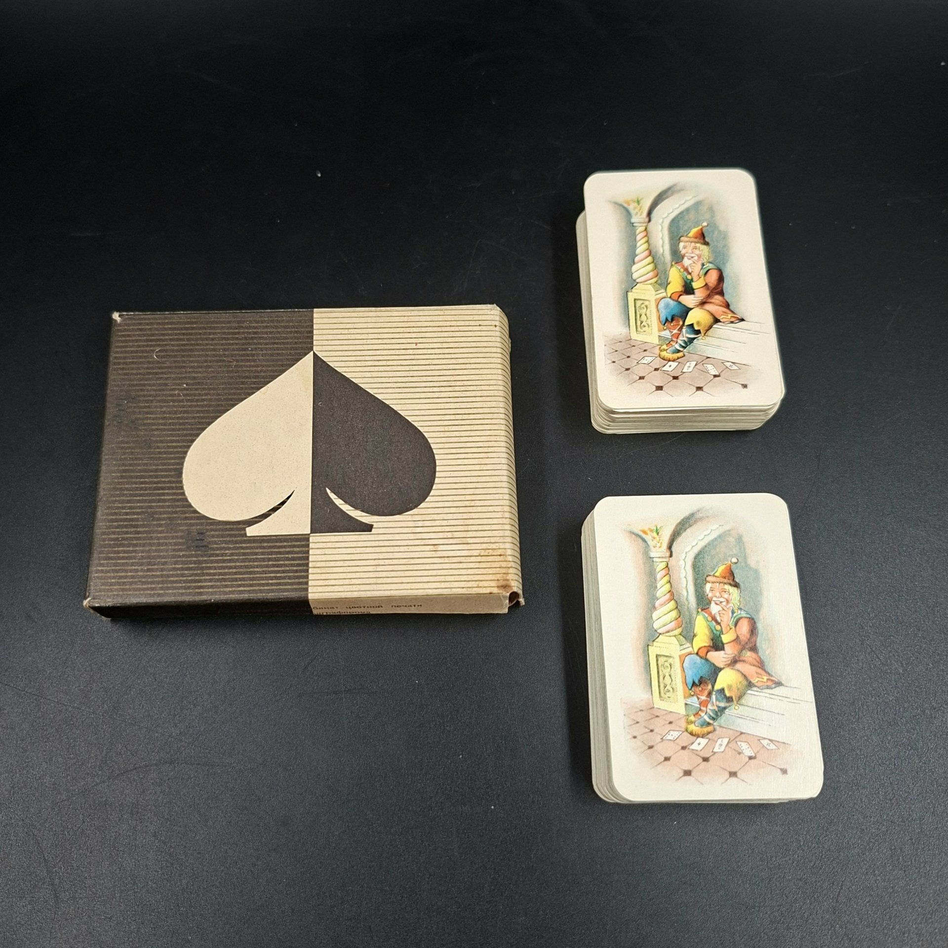 Карты пасьянсные сувенирные (две колоды), Ленинградский комбинат цветной печати