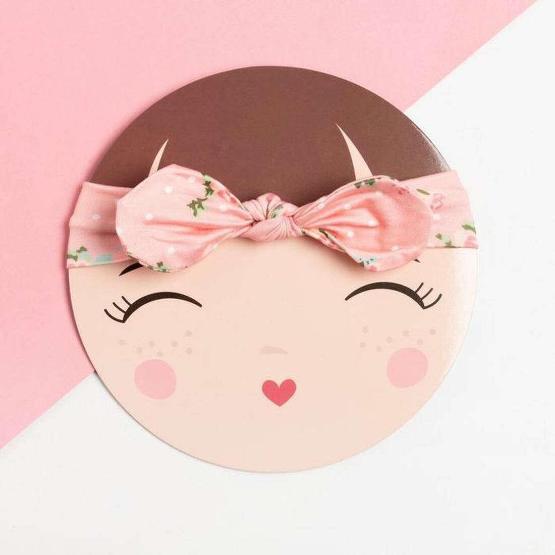 Повязка на голову для девочки "Крошка Я. Бантик", размер 46-48, светло-розовая