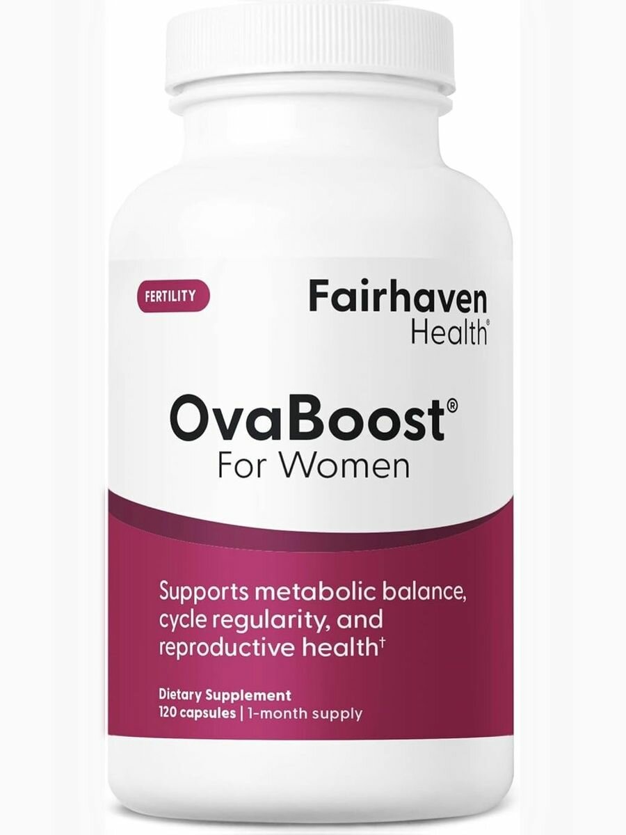 Витамины для повышения фертильности у женщин, Ovaboost, Fairhaven Health, 120 капсул