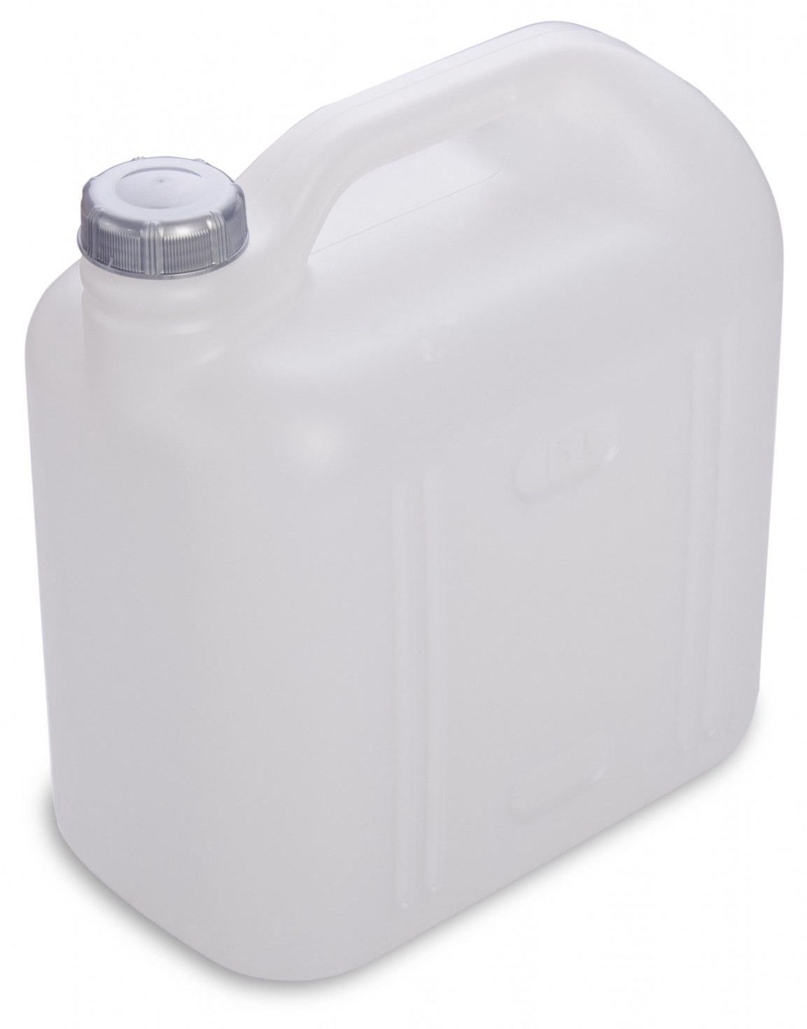 Канистра для воды Martika / Мартика Просперо с эргономичной рукояткой, из полиэтилена, белого цвета, 15л / бочка