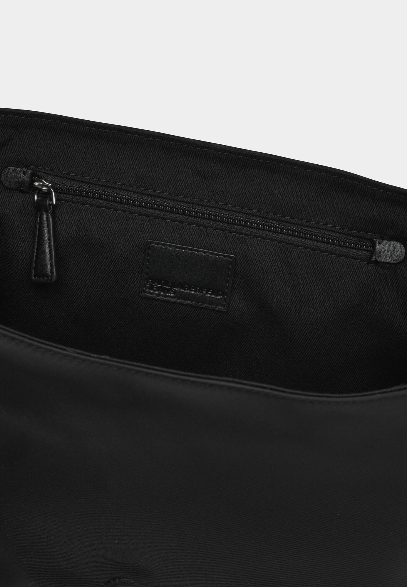Сумка мессенджер KARL LAGERFELD JEANS KLJ ESSENTIAL NYLON MESSENGER, фактура гладкая, черный — фото 1