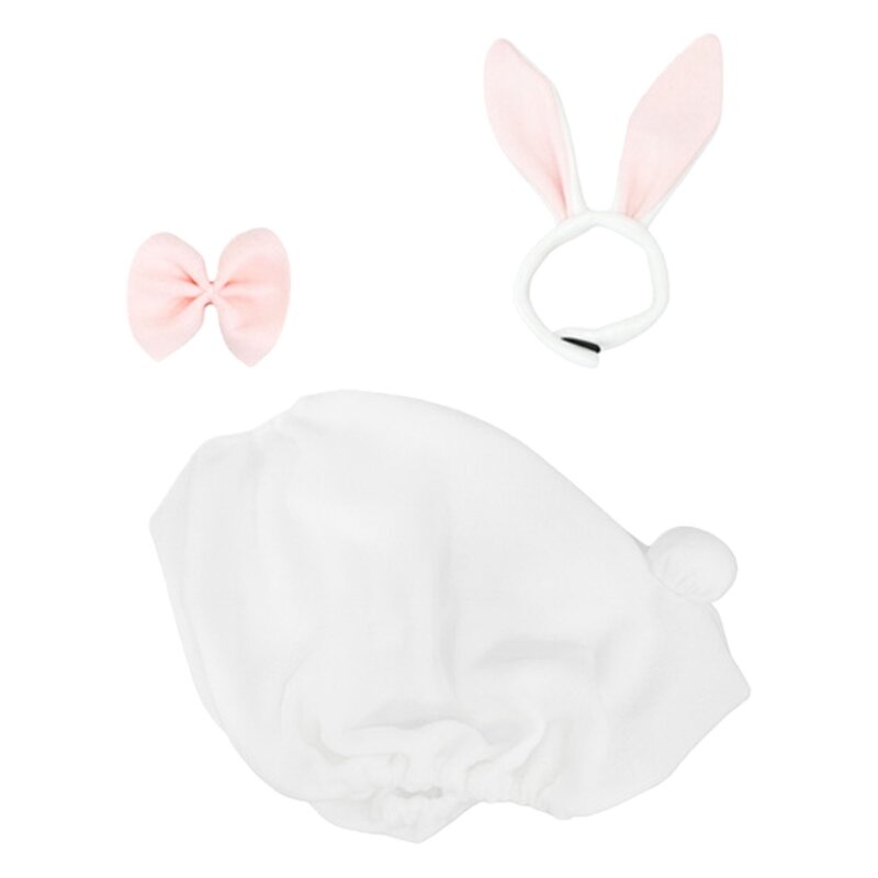 3шт Пасхальное Крыльцо Гуси Костюм Кролики Тематический Комплект Одежды С Повязкой-Бабочкой Для 23-Дюймовой Статуи Гусей Вечерние Украшения