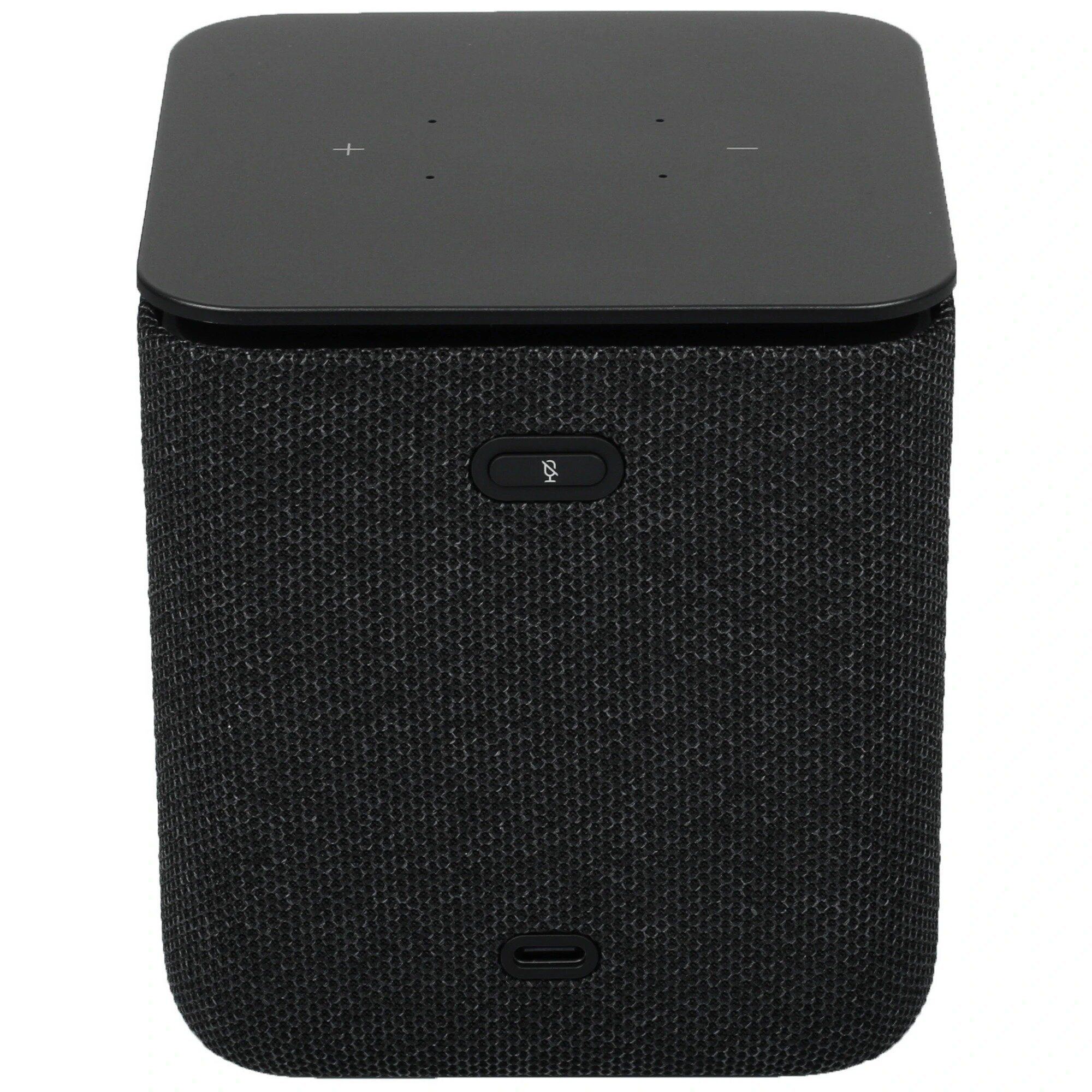 Умная колонка Яндекс Станция Миди с Zigbee, черная, с часами, YNDX-00054BLK