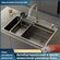 Кухонная мойка 60×45см нано-сталь, антипригарное покрытие, комплект с вытяжным к...