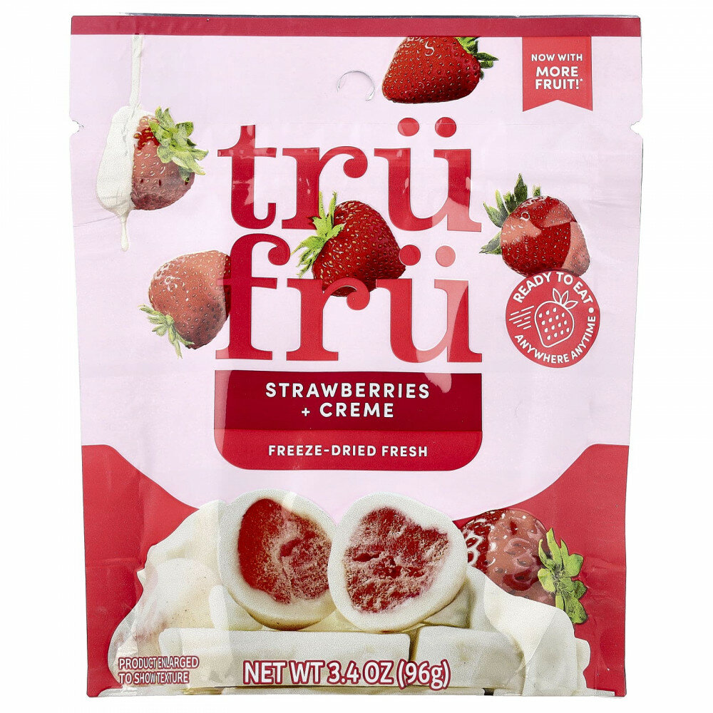 Tru Fru, сублимированные концентраты клубники с кремом, 96 г (3,4 унции)