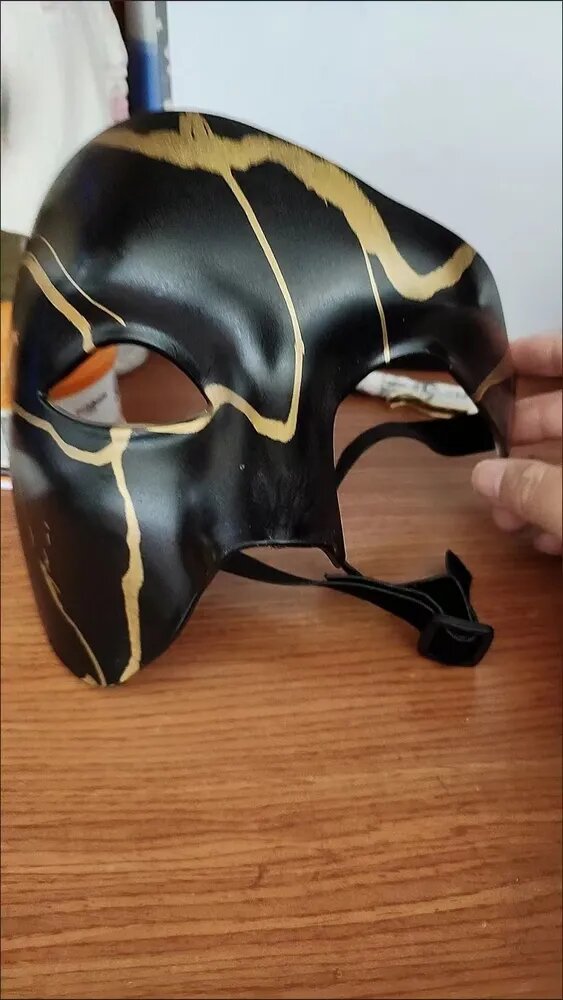 Полумаска для вечеринок Phantom of the Opera Black and Gold Party Mask Masquerade Mask для фотосессий