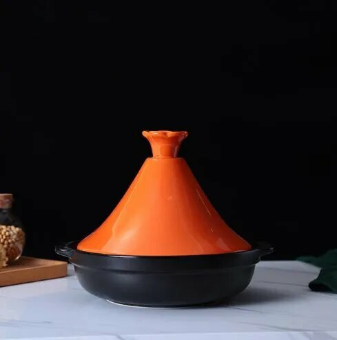 Тажин, Керамика, 2 л, 21 см, с крышкой, для тушения