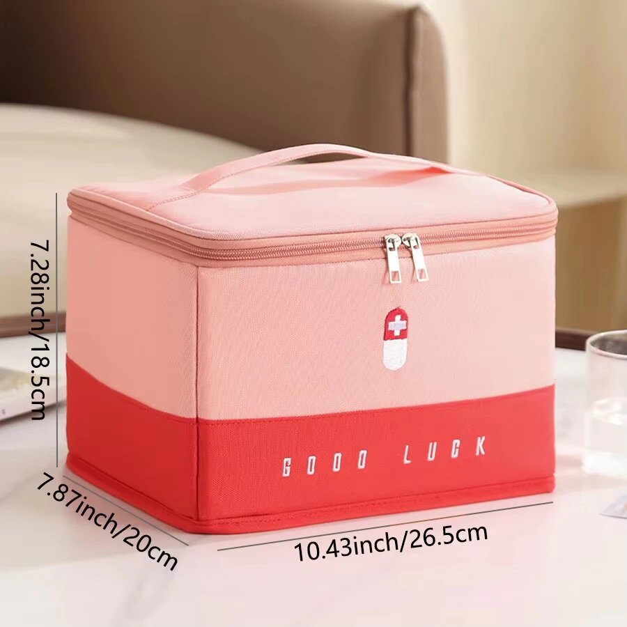 Медицинская дорожная сумка для хранения лекарств, аптечка первой помощи, водонепроницаемая, большая вместимость, для дома