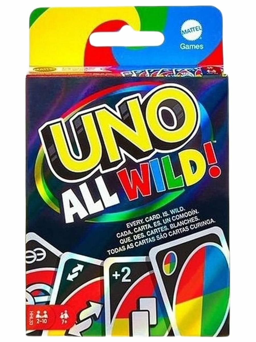 112 Ка UNO ALL WILD Все дикие семейные карточные игры