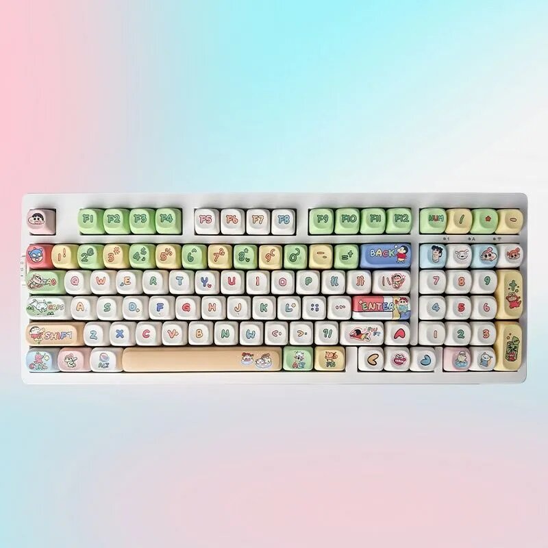 Клавиатура ZUOHE ZH980 механическая, белая, желтая, игровая, с подсветкой, Hot-Swap