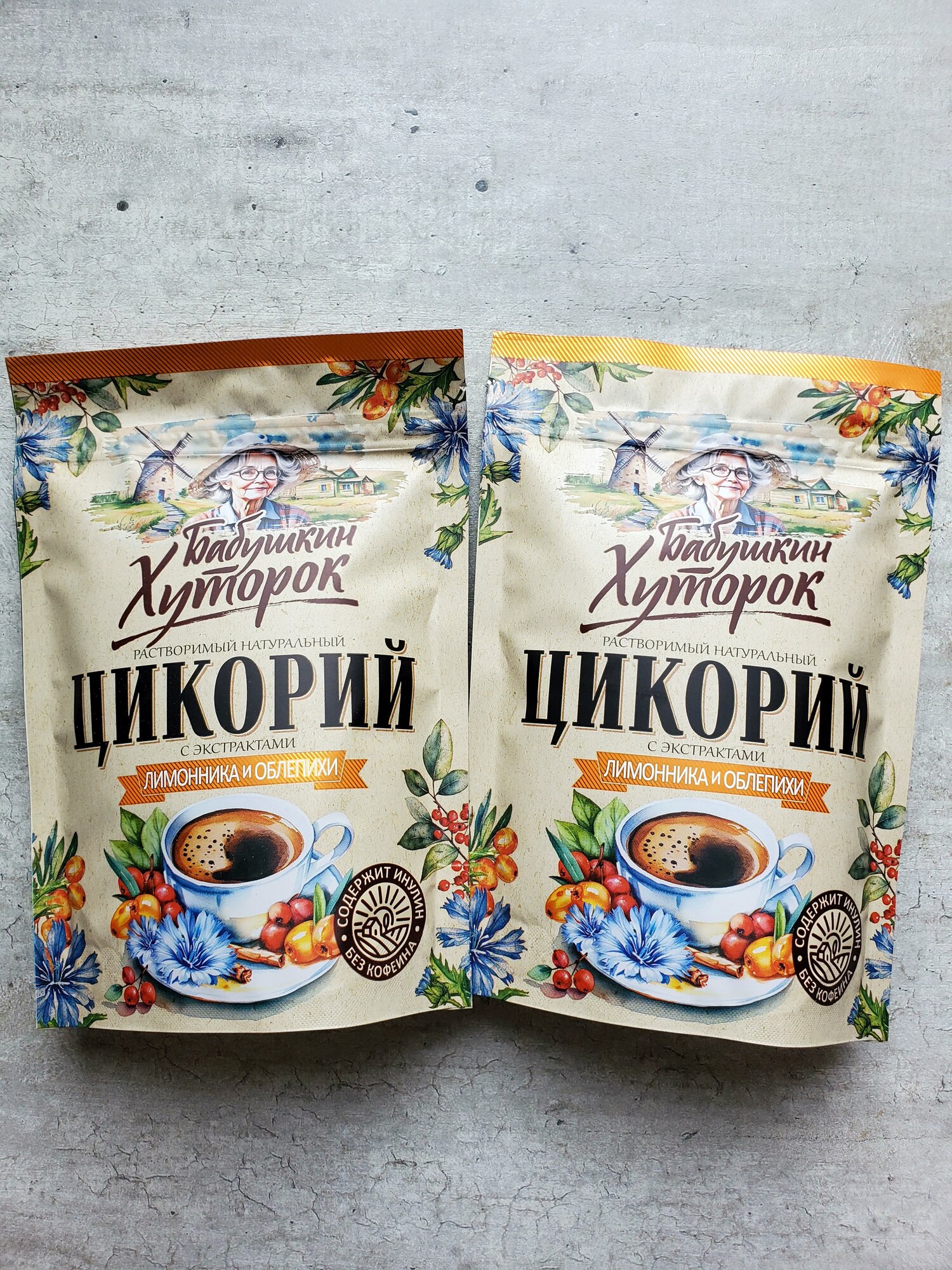 Цикорий натуральный с экстрактами лимонника и облепихи 100 гр х 2шт