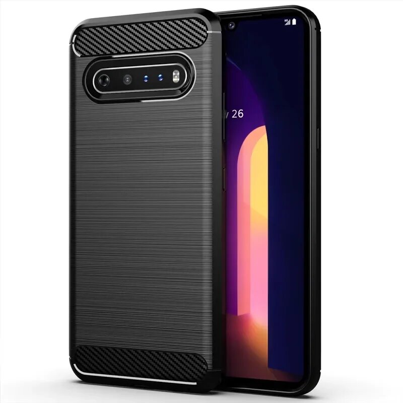 Чехол для LG V50 ThinQ черный, противоударный