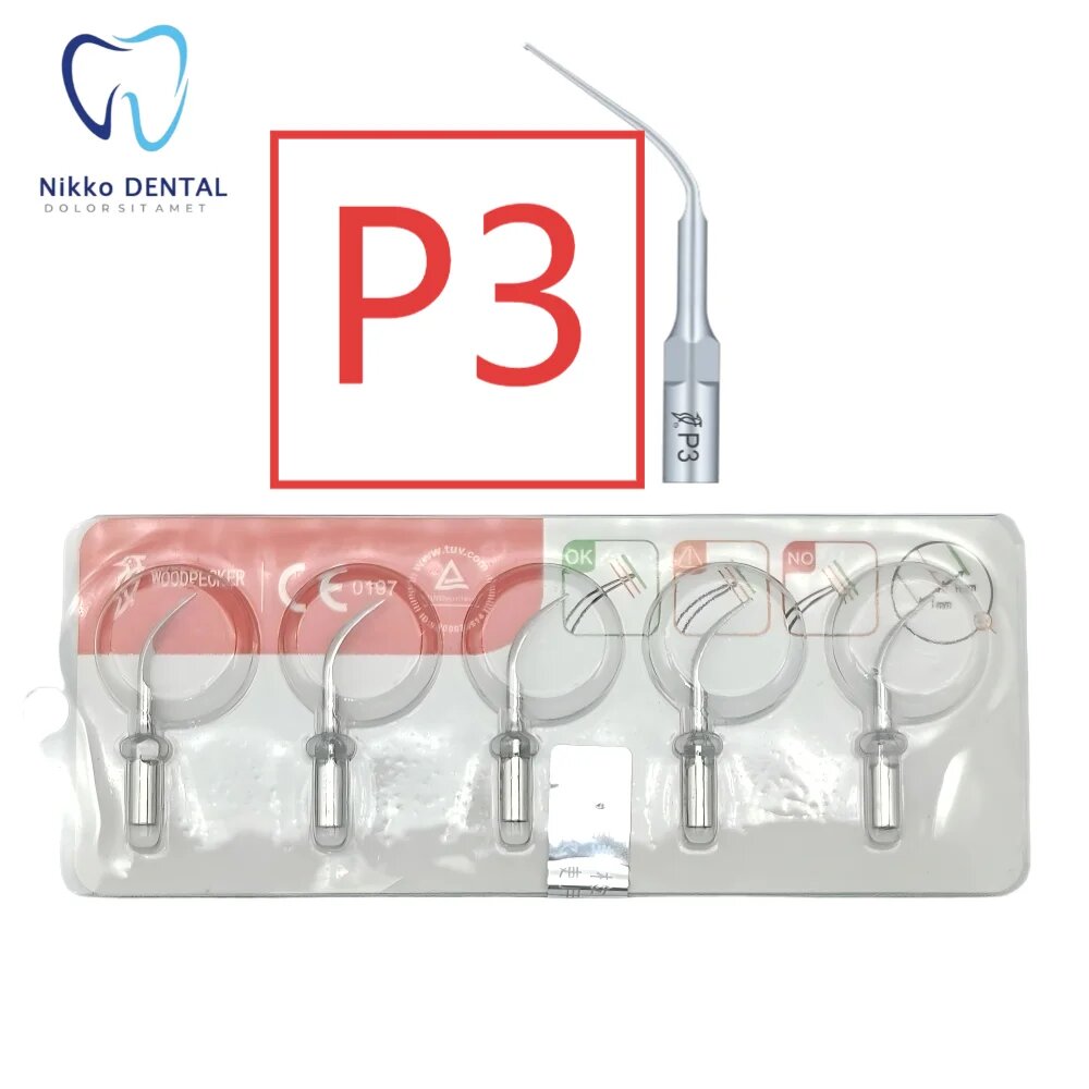 Насадки ультразвуковые Nikko Dental P3, 5 шт.