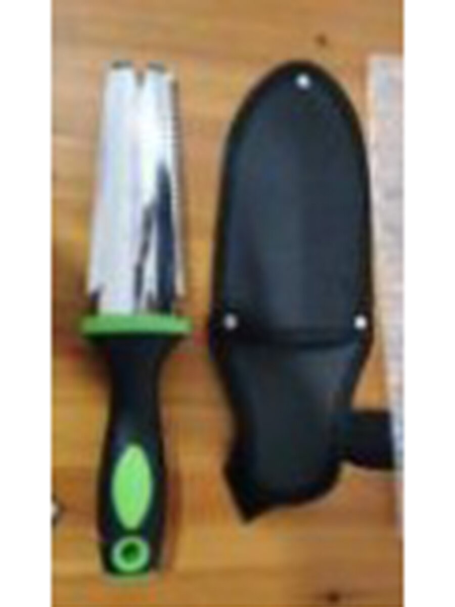 Корнеудалитель садовый "Урожайная Сотка Экстра", нержавеющая сталь, c двухкомпонентной ручкой в чехле