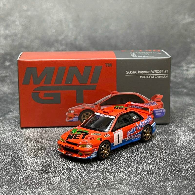 Машинка MINI GT MODEL 1:64 #1140 Subaru WRC97 No. 1 Die-cast Alloy Model Collection Toy Children Gifts