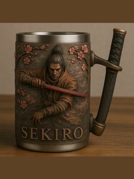 Необычная кружка 300ml Смола + нержавеющая сталь,"череп"