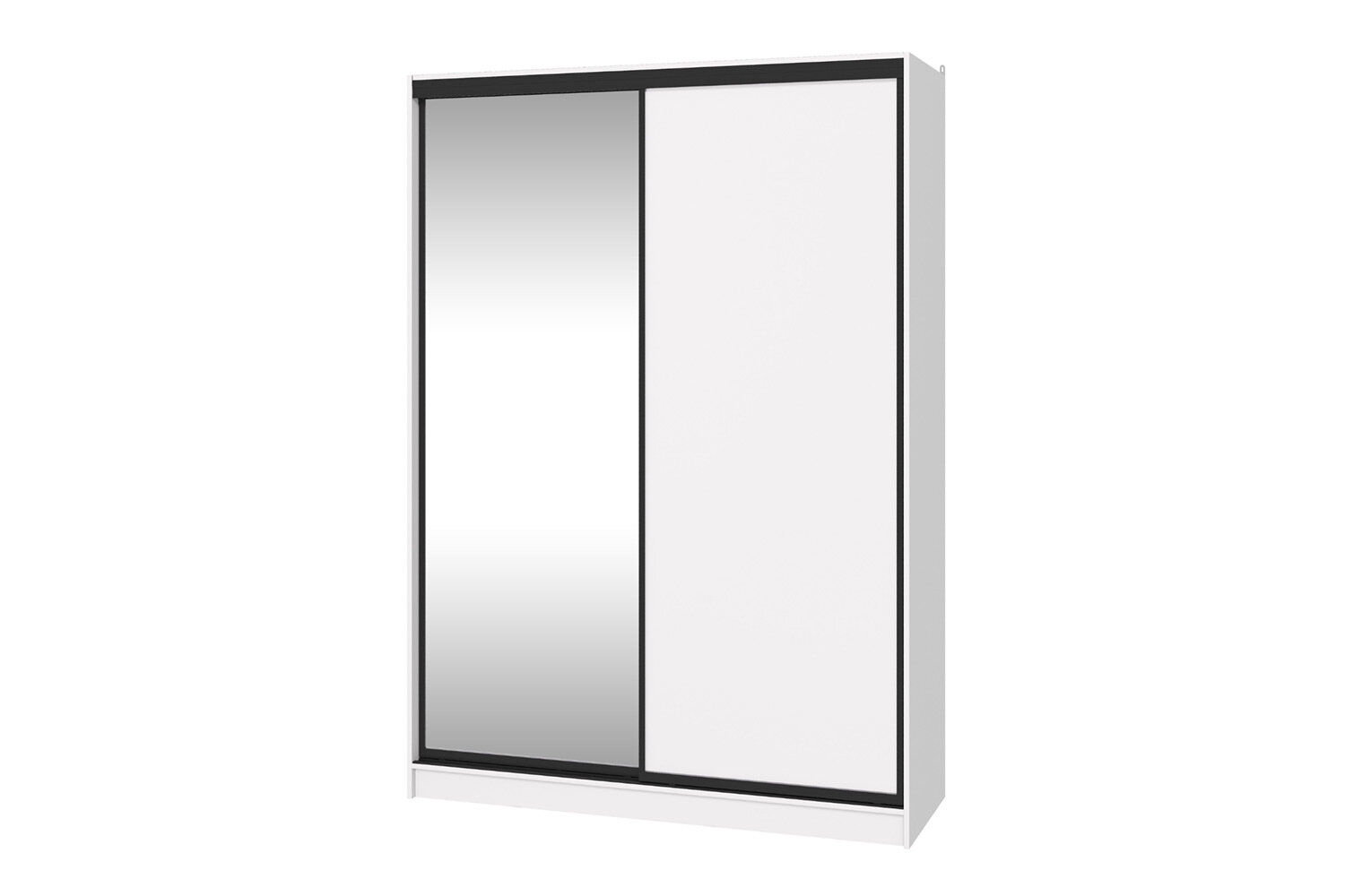 Шкаф-купе Hoff Home, 160х229,5х59,5 см, с зеркалом, цвет чёрный муар, белый