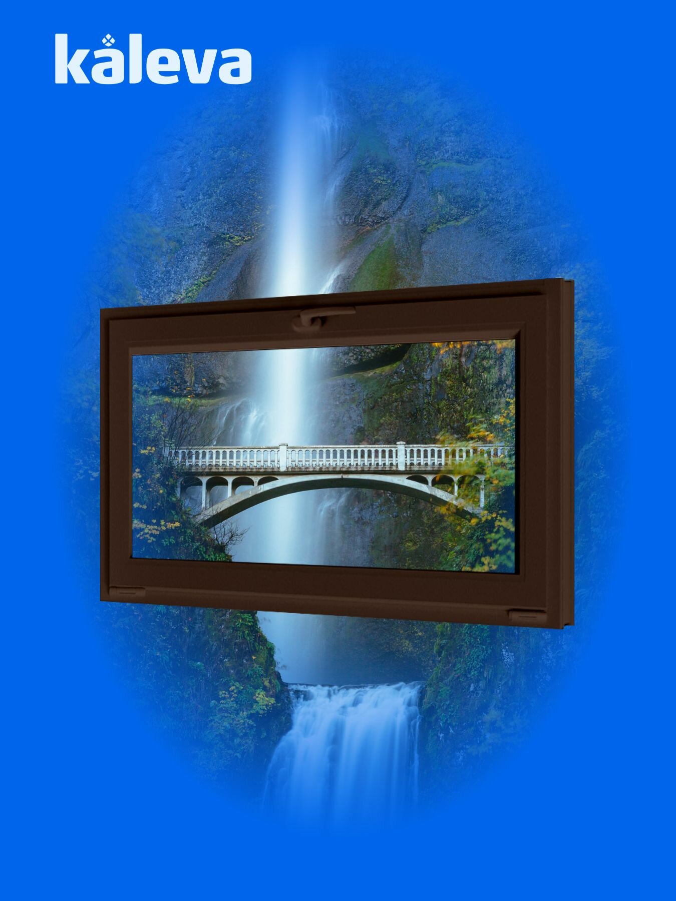 Пластиковое окно ПВХ Kaleva 58х100 см одностворчатое фрамуга двухкамерный стеклопакет с энергосберегающим стеклом