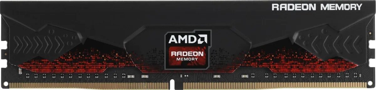 Оперативная память AMD Radeon R9, DDR4, 16Gb (1x16Gb), 3200MHz, CL16, DIMM, с радиатором, черный