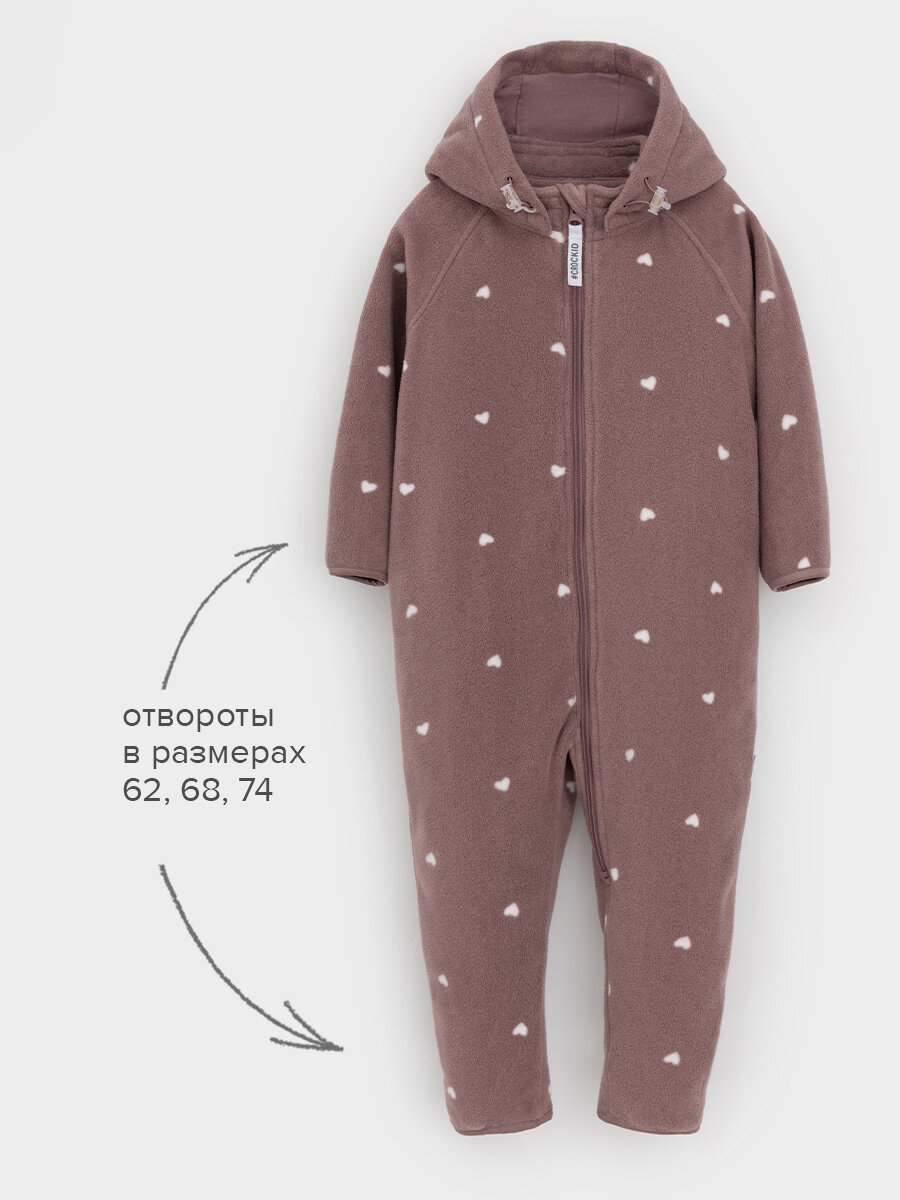 Комбинезон crockid розовый флисовый