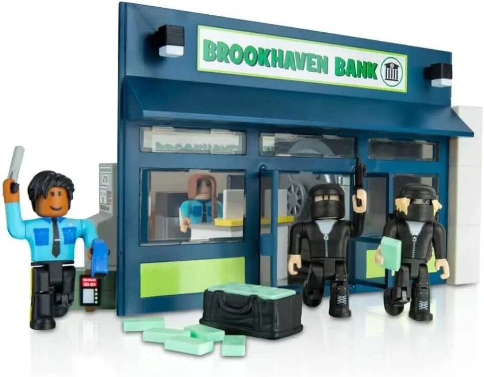 Roblox Playset Brookhaven: Outlaw and Order Набор фигурок с аксессуарами, 4 фигурки, 30 деталей — фото 1