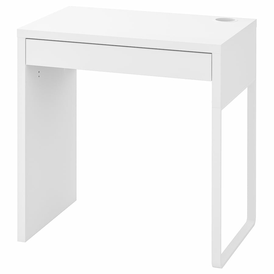 Детский письменный стол с 1ящиком IKEA MICKE цвет белый, 73x50 см 302.130.76