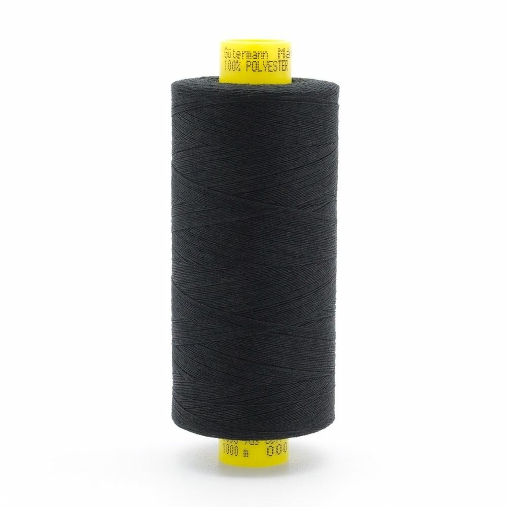 Швейные нитки Gutermann Mara 150/1000 м, цвет 000 черный, 10 шт (713953)