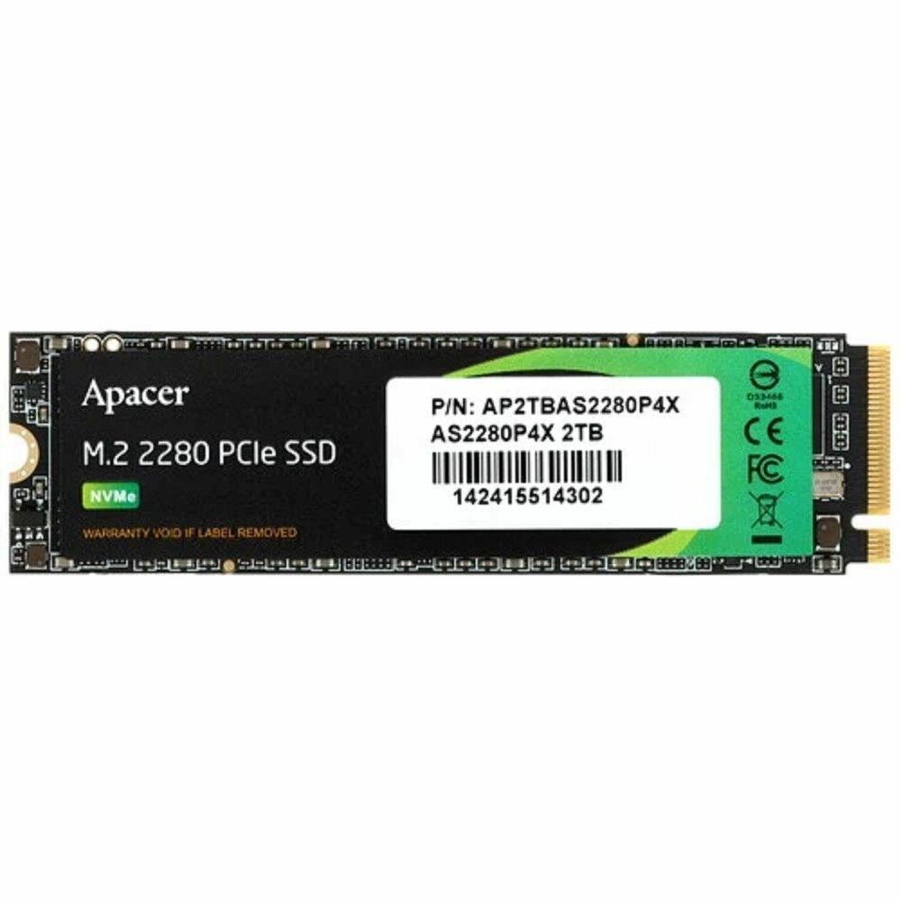 SSD накопитель Apacer M.2 2280 2TB AS2280P4 AP2TBAS2280P4X-1