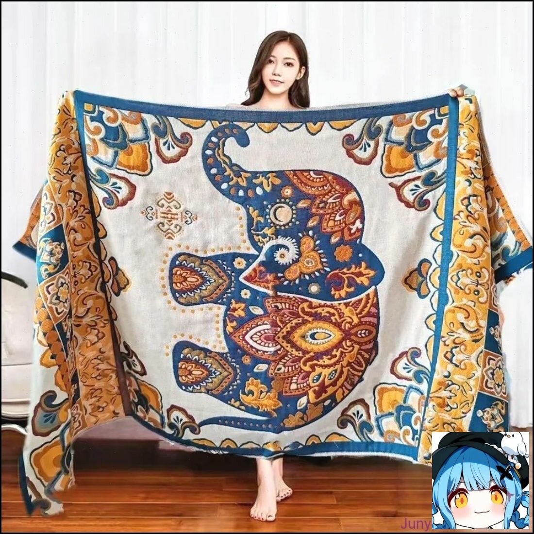 Полотенце для ванной, Муслин, 80x160 см, коричнево-красный, слоновая кость, 1 шт.