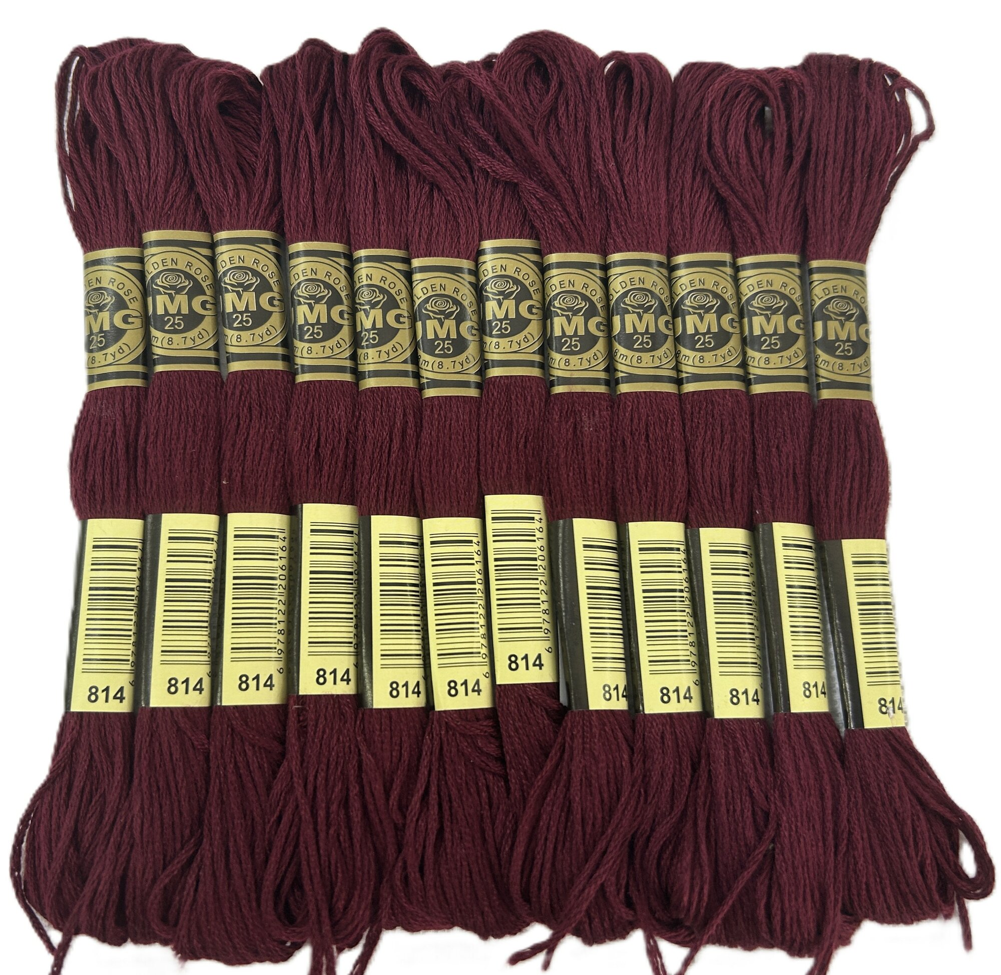 Нитки для вышивания JMC мулине (150-3866) 100% полиэфир 12 штук x 8 м