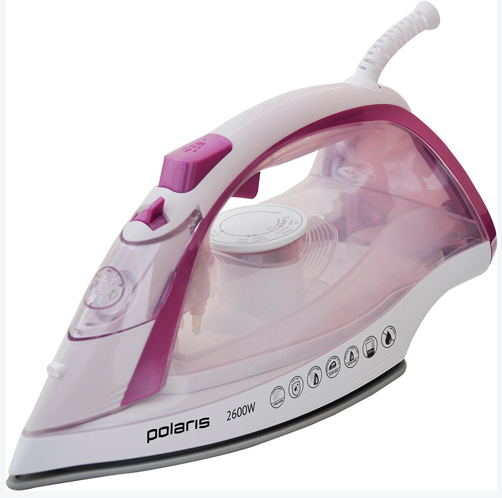 Утюг Polaris PIR-2668AK (белый/розовый)