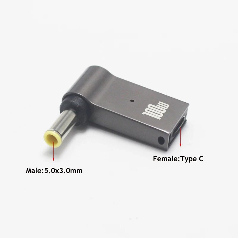 Адаптер USB Type C на 5.0x3.0mm 100W