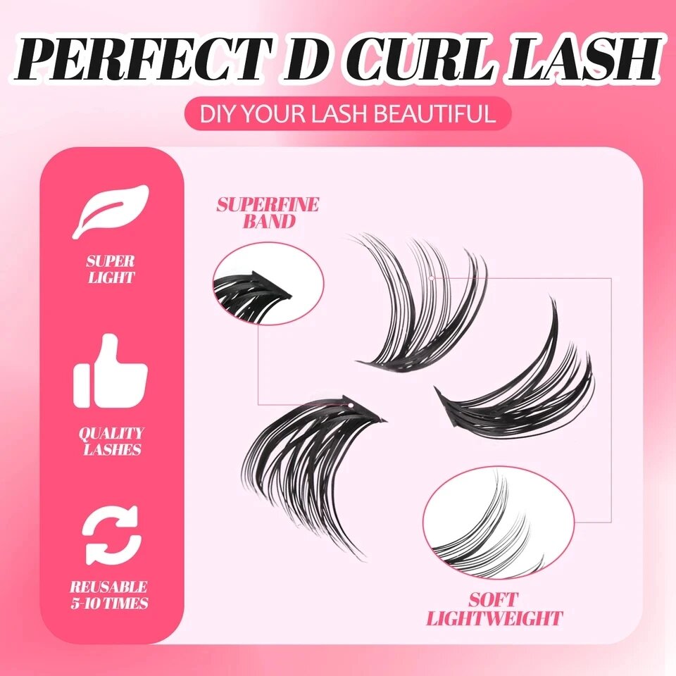QIUNING LASHES Кластеры ресниц QN-100D — фото 1