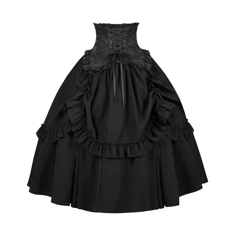 Черная готическая юбка-пачка Lolita, S, Lifted-hem SK