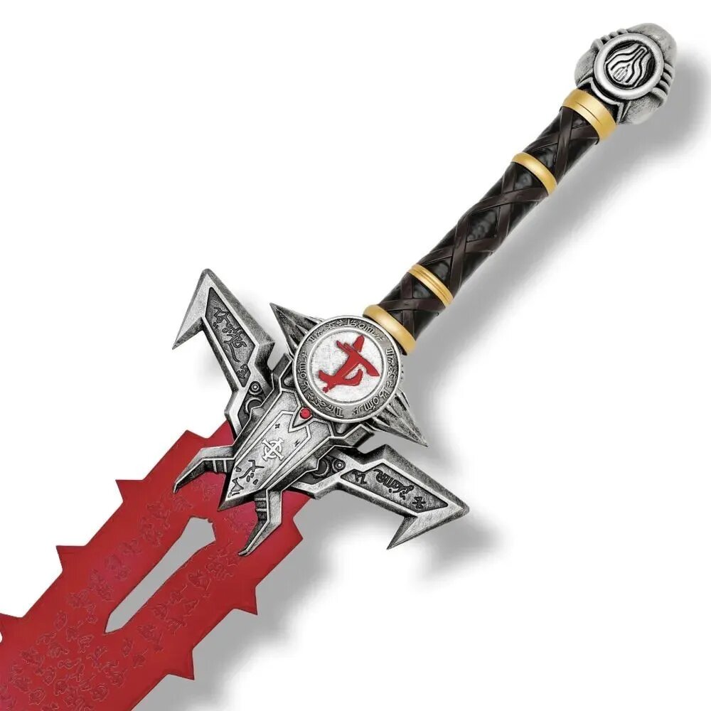 Сувенирный меч Doom Crucible Blade 120cm Металлический красный клинок для косплея и коллекционирования — фото 1