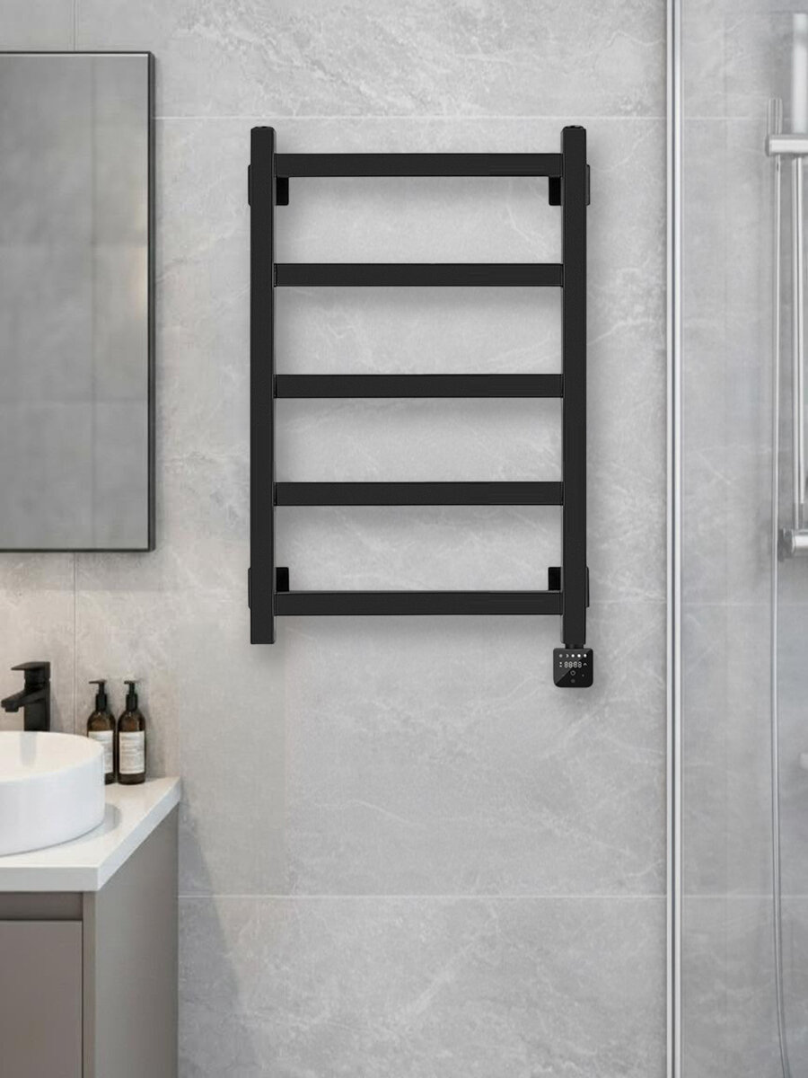 Quadro-1 Полотенцесушитель электрический EQ1 60x50 см Черный