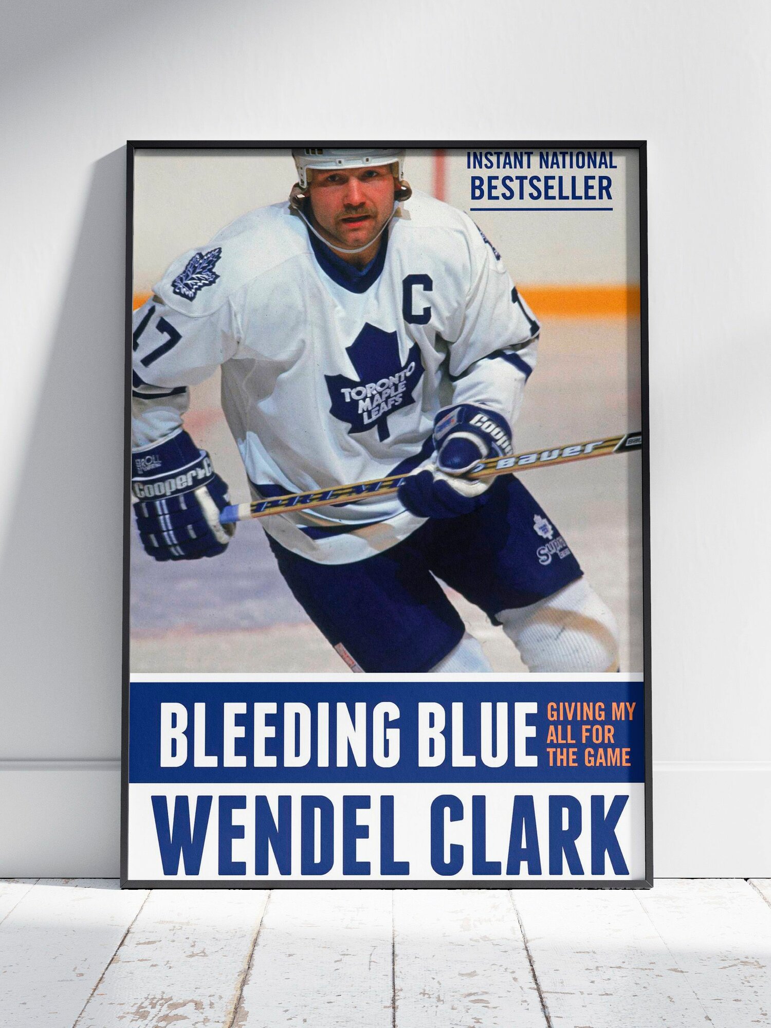 Плакат на стену для интерьера Легенды Хоккея (Уэндел Кларк - Wendel Clark 1) - Постер по спорту и физической активности формата A3 (30x42 см)