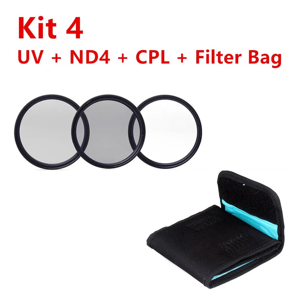 Фильтр Kit 4 UV ND4 CPL 67mm + Сумка