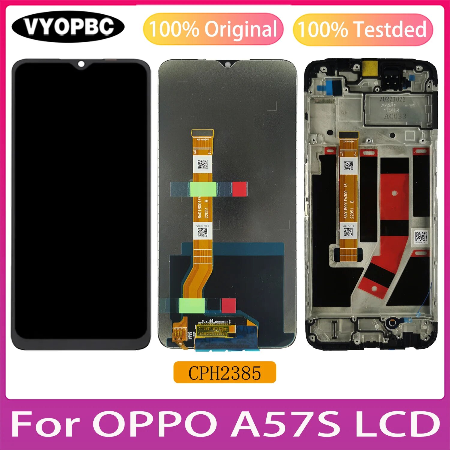 ЖК-дисплей в рамке для OPPO A57S 6.56" LCD With Frame