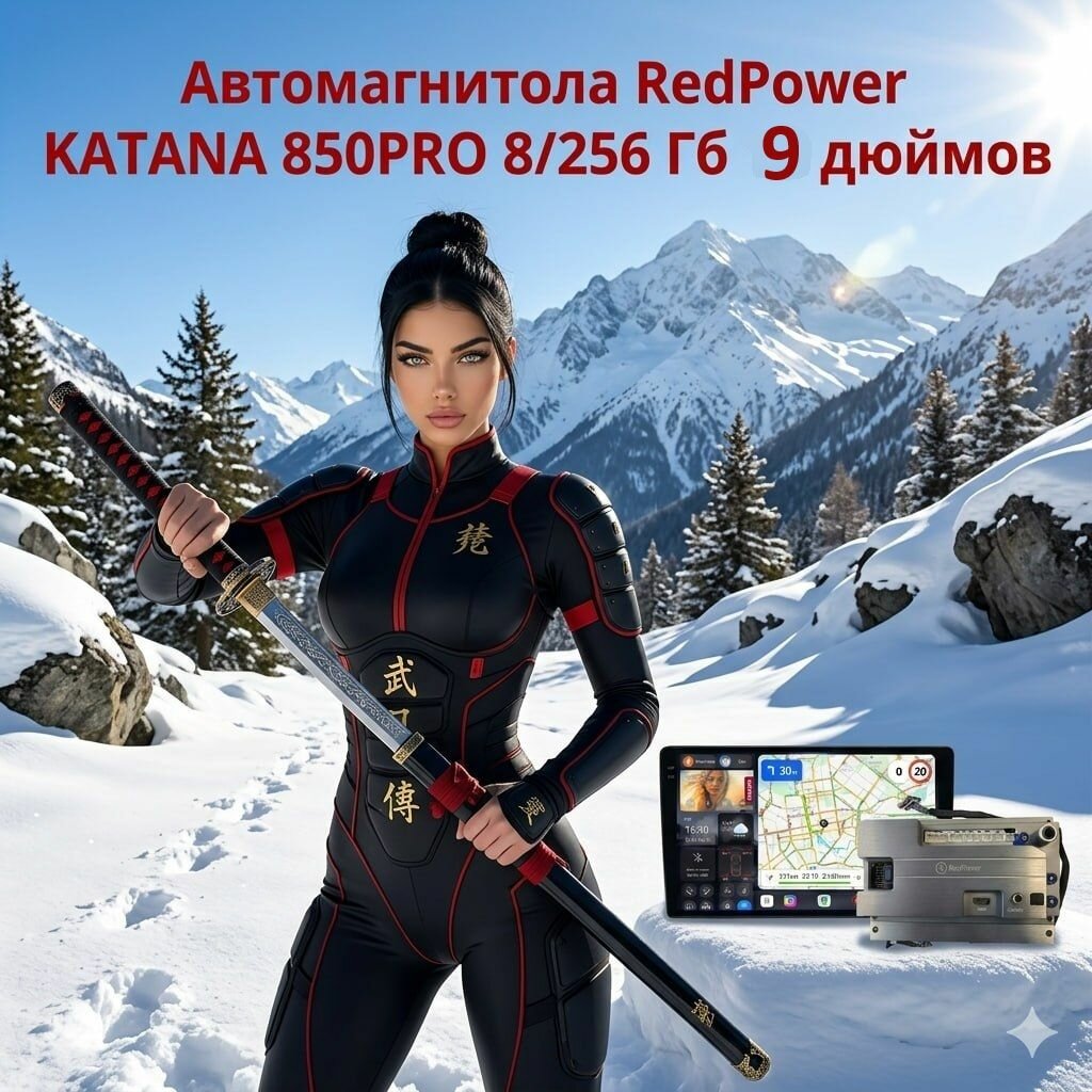 Автомагнитола RedPower 850PRO KATANA 8/256 Гб 9 дюймов (без рамки и проводки)