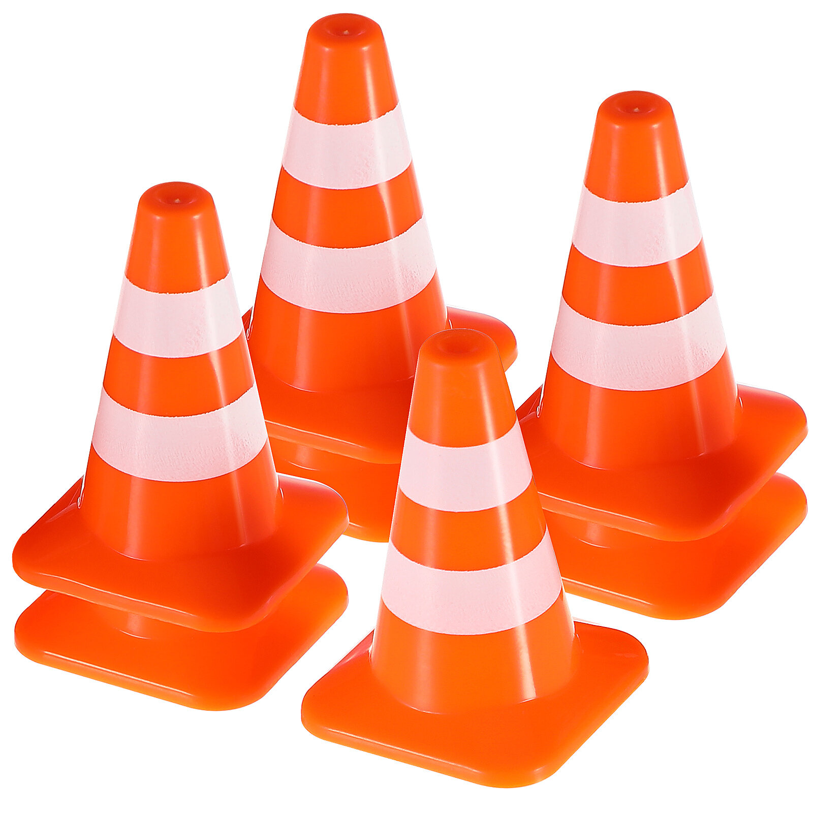 Детская игрушечная машинка на парковке, дорожный конус, дорожный знак, дорожное ограждение, модель песочного стола (7 оранжевых треугольных конусов).