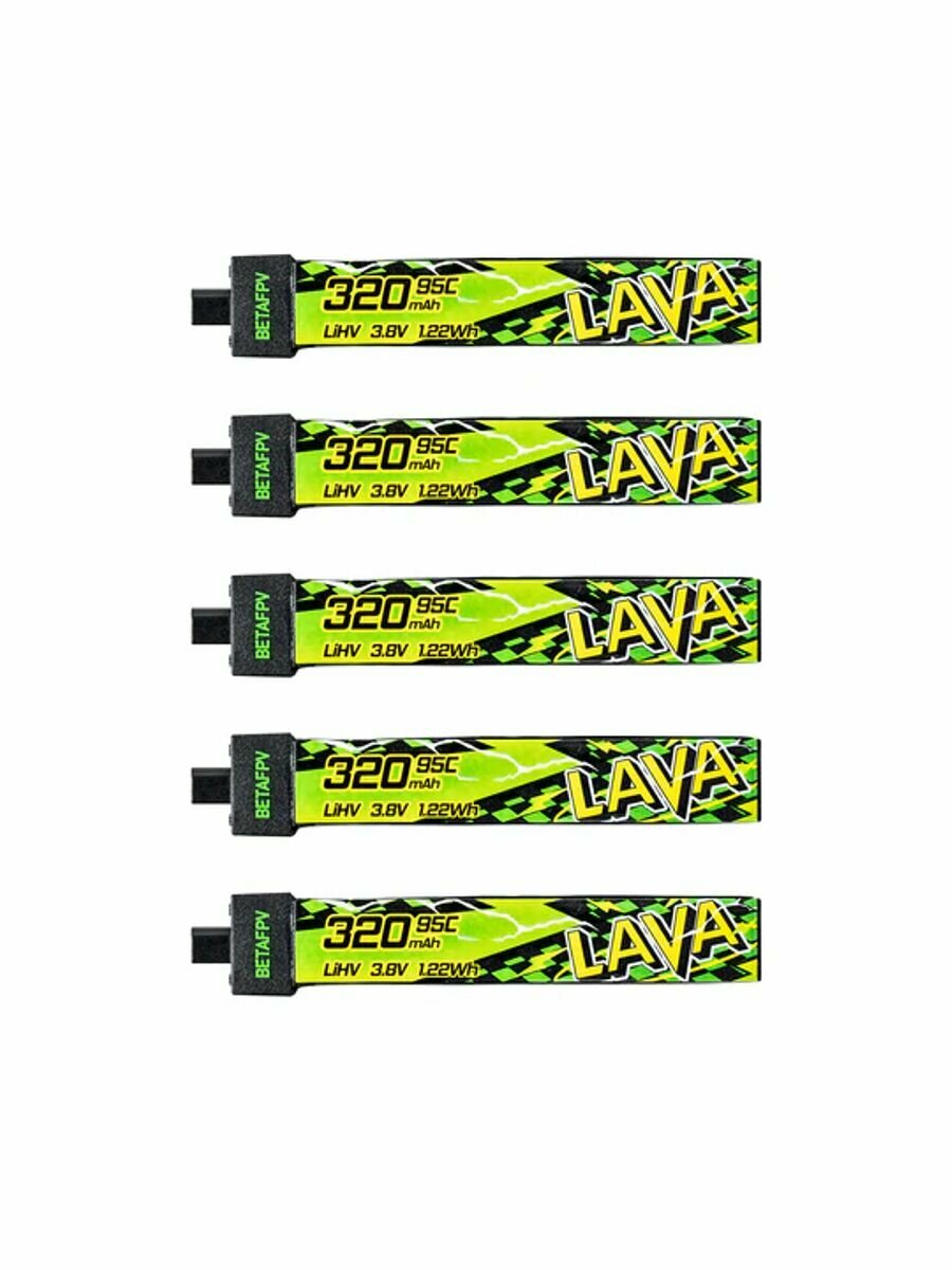 Аккумуляторы LiHV BetaFPV LAVA II (1S, 320mAh, 95C, BT2.0), 5шт.