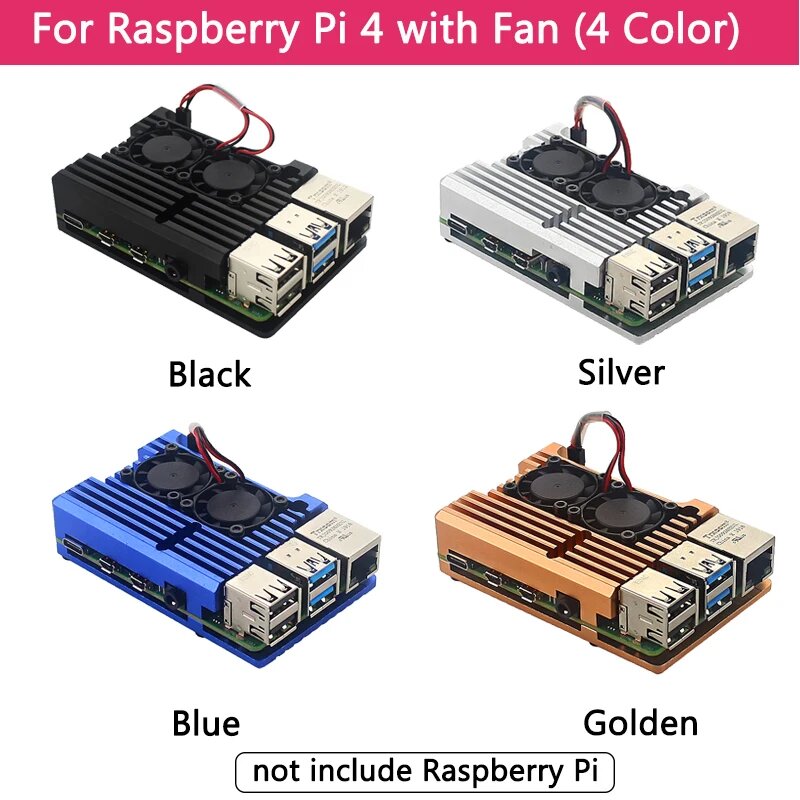 Корпус для Raspberry Pi 4 черный — фото 1