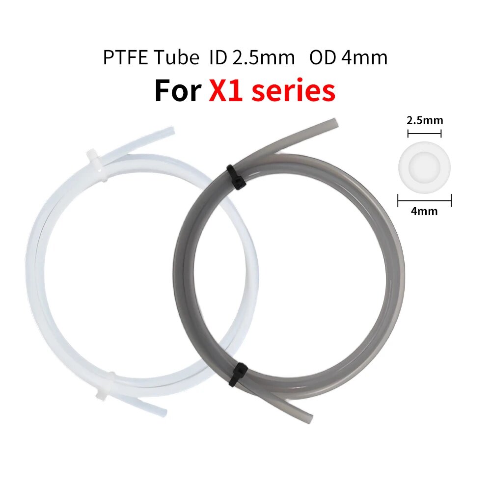 Трубка PTFE белая 4 мм для 3D-принтера, 1 метр — фото 1