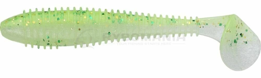 Приманка силиконовая мягкая съедобная, виброхвост Keitech тонущий Swing Impact FAT 5.8" PAL #02 Lime Chart Shad