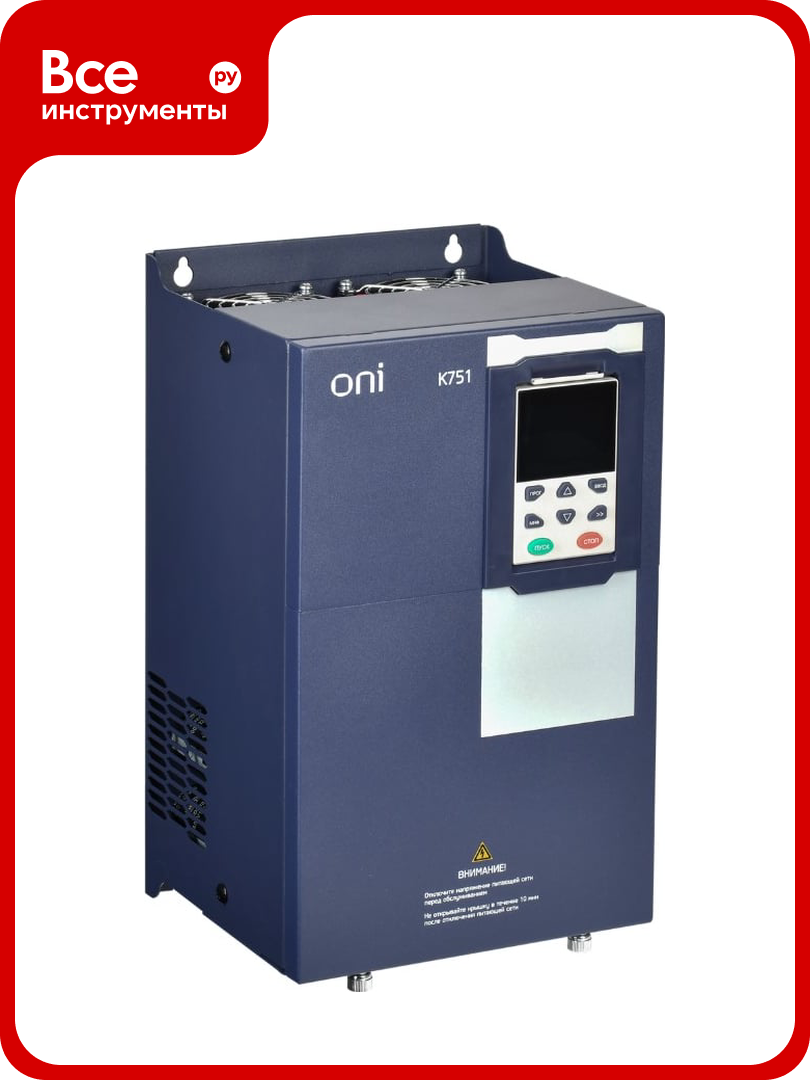 Преобразователь частоты ONI K751 380В 3Ф 18-22кВт 37-45А K751-33-1822TM