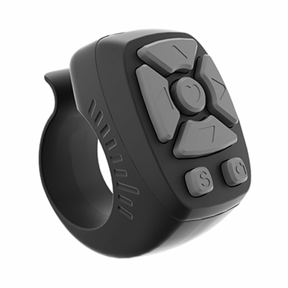 Беспроводной Bluetooth-пульт в виде кольца для смартфона, 7 кнопок, чёрный