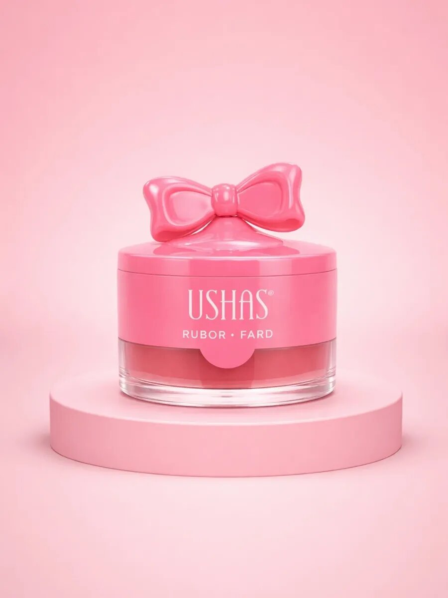 Румяна USHAS Rubor Fard, кремовые, сатиновые, светло-розовые